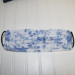 Hand Crafted | Accessories | Handmade Blue Floral Fabric Face Mask With ...